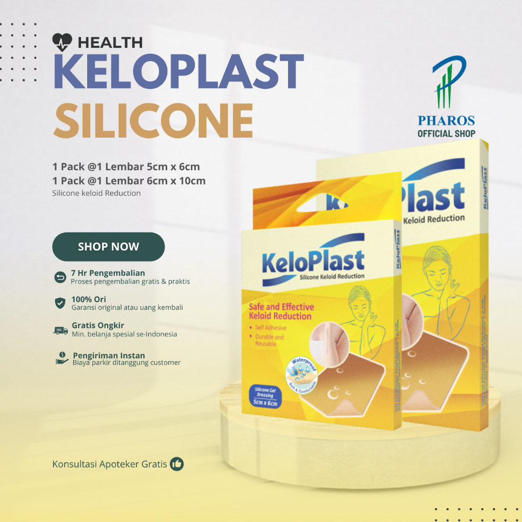 Jual Keloplast Silicone Keloid Reduction Uk. 5x6 cm & 6x10 cm ...