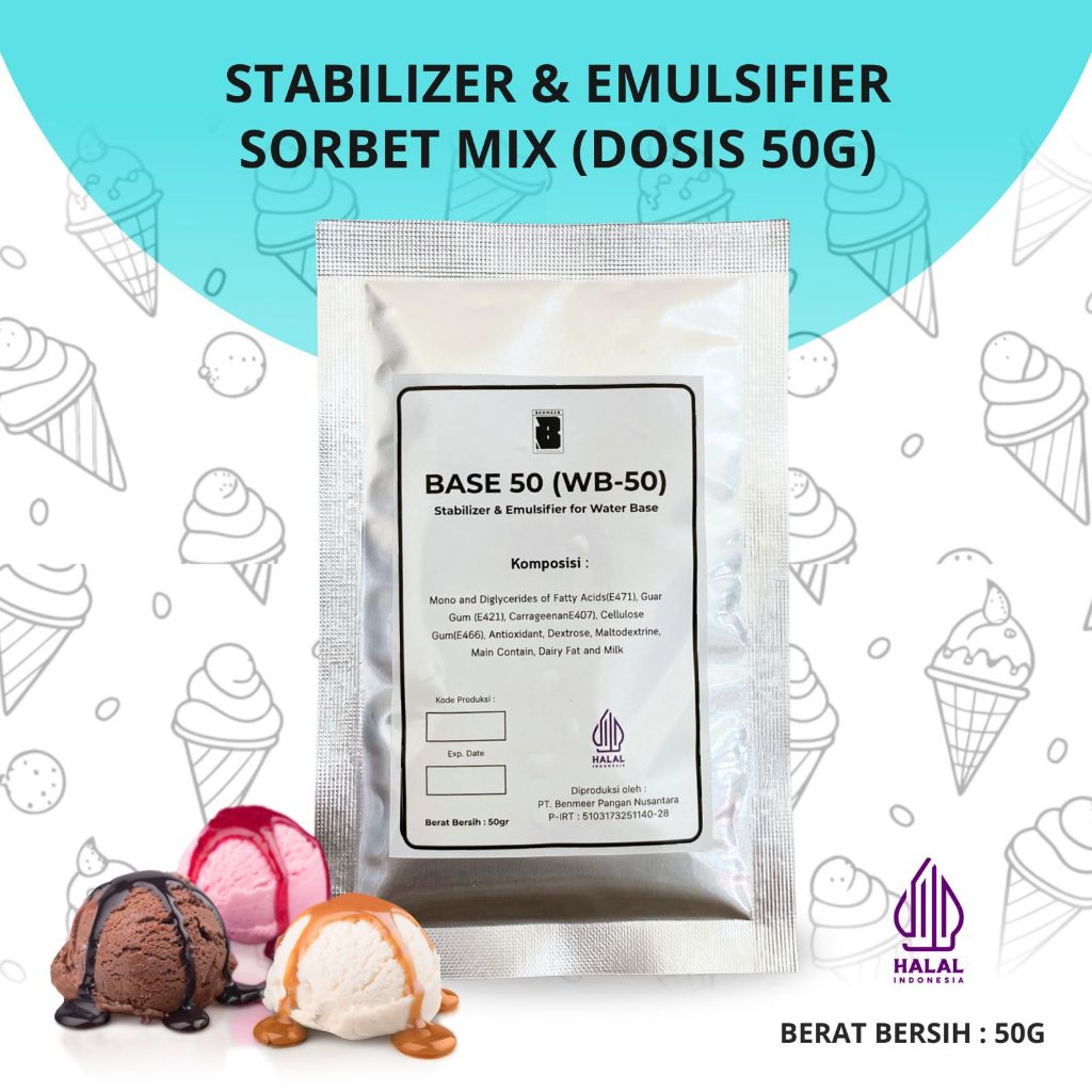 Jual Base 50 (stabilizer) untuk Sorbet/sorbetto, Halal | Shopee Indonesia