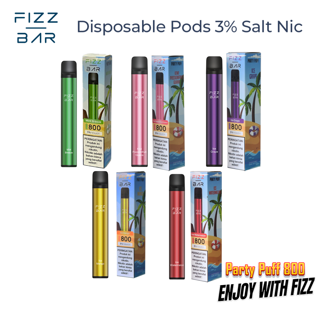 Jual FIZZ BAR Disposable Pods 800 Puff Disposable Vape - Fruity Series ...
