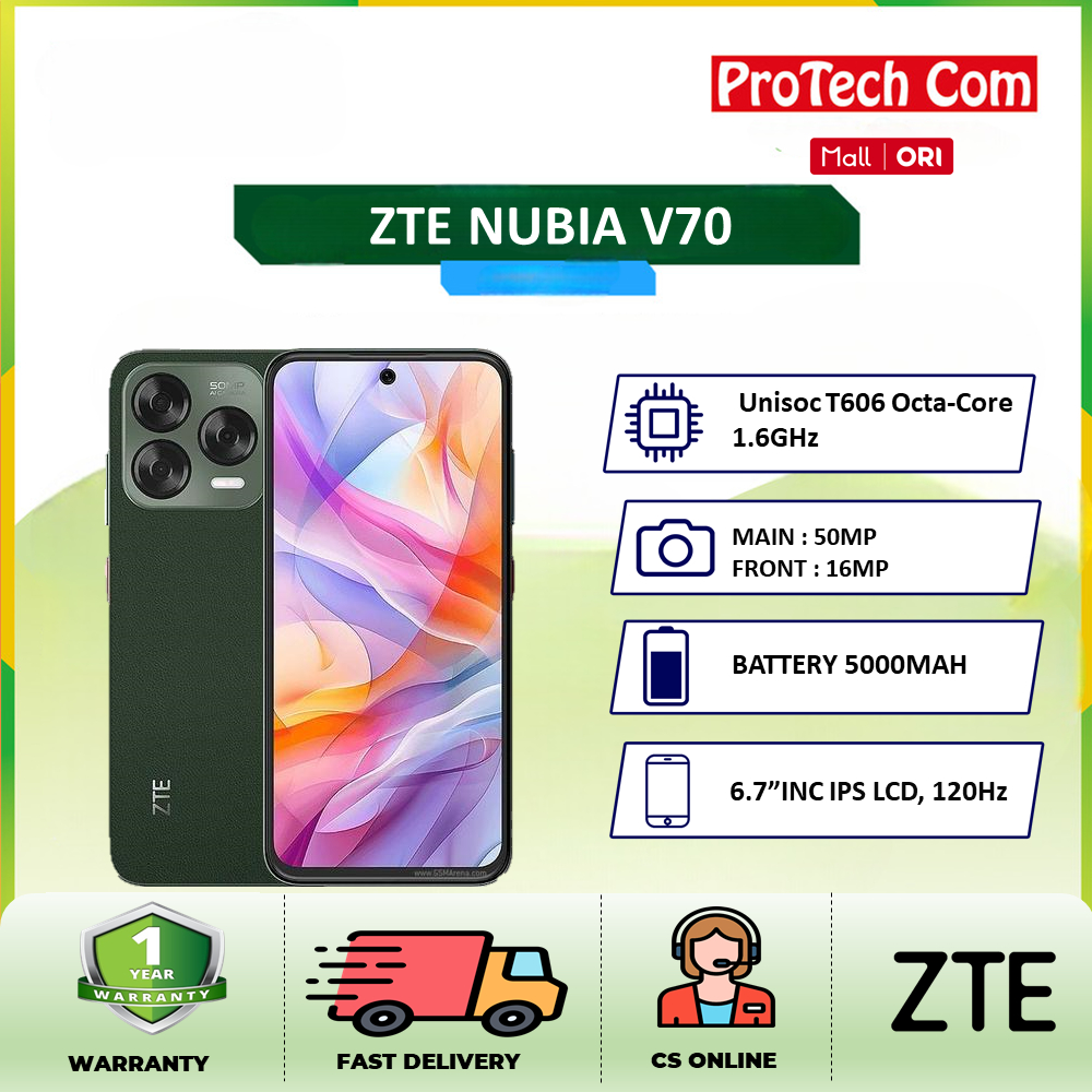 Jual HP NUBIA V70 Design 8/256 8/128 GB NFC 108MP Original Resmi ...