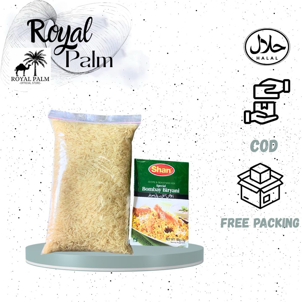 Jual Paket Beras Basmati exp 2026 Premium 1kg+Bumbu Bombay Biryani Shan ...