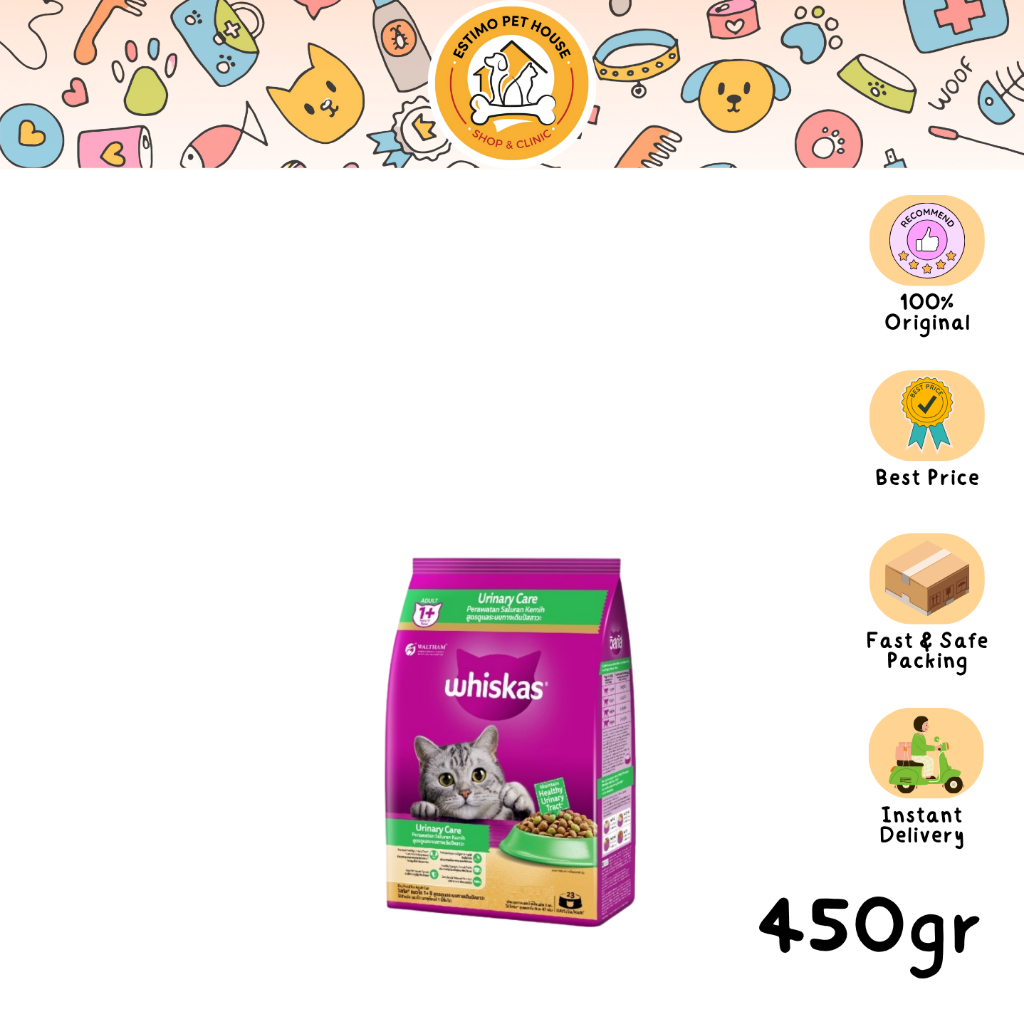 Jual WHISKAS Adult Urinary Care 450gr Makanan Perkemihan Kucing ...