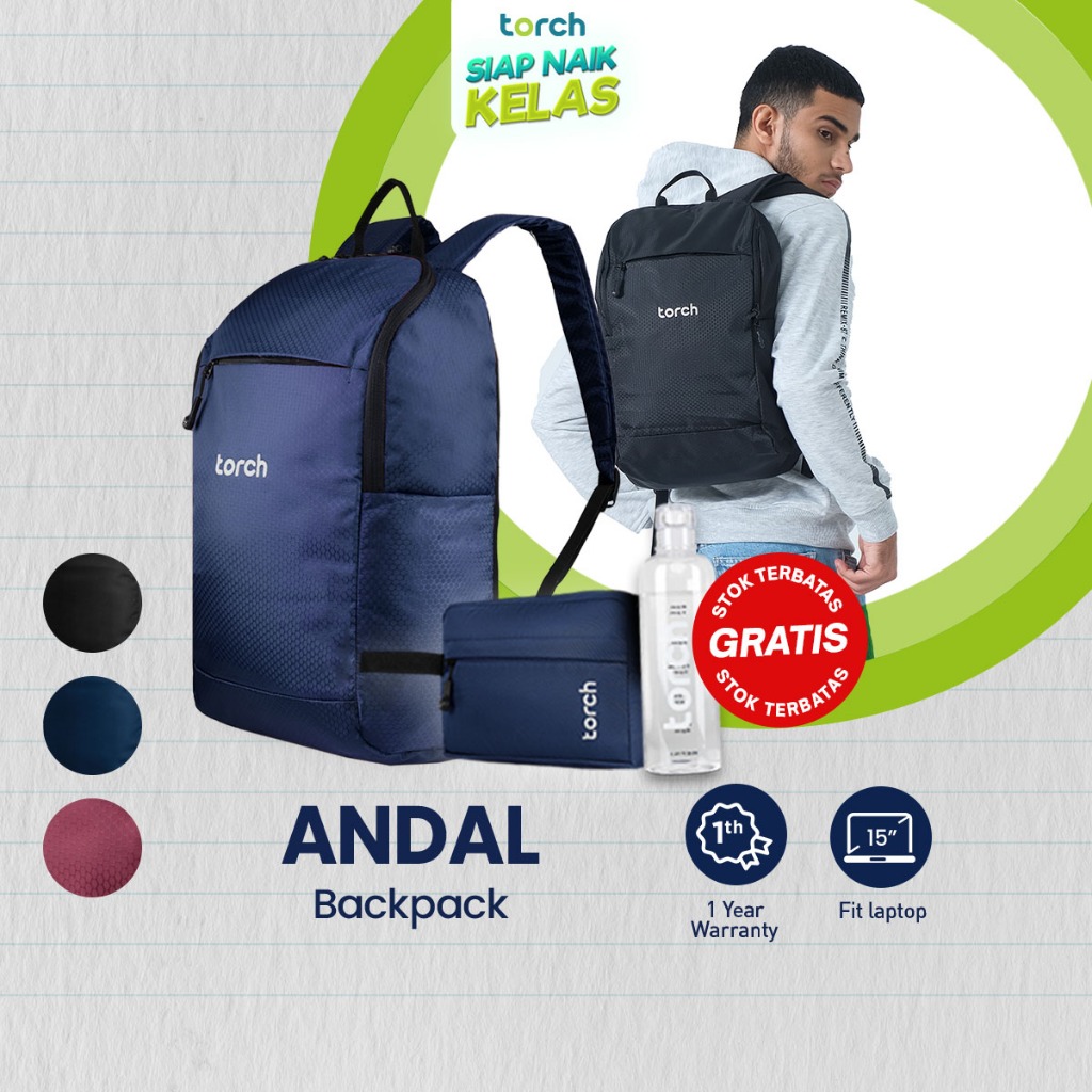 Jual TORCH Andal Backpack Ransel Tas laptop Kerja Kuliah Sekolah pria ...