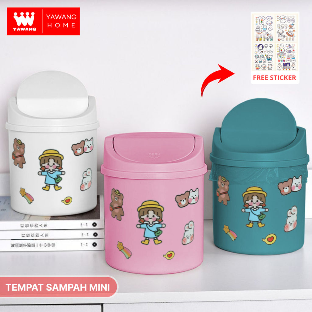 Jual YAWANG Home Tempat Sampah Mini Plastik Aesthethic Tong Sampah ...