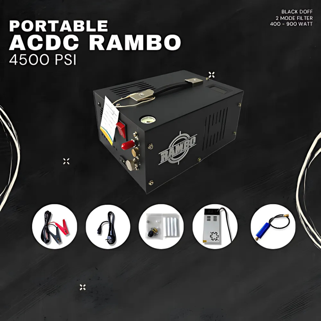 Jual Kompresor Mini Portable RAMBO 4500 Psi / Kompresor Portable ...