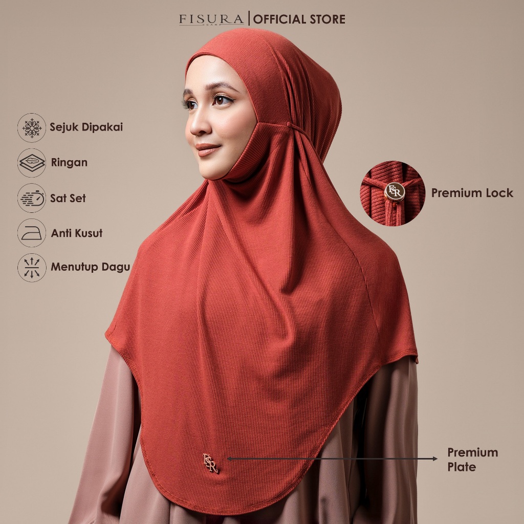 Jual Fisura Scarf Daily Khimar Knitting Amanda | Shopee Indonesia