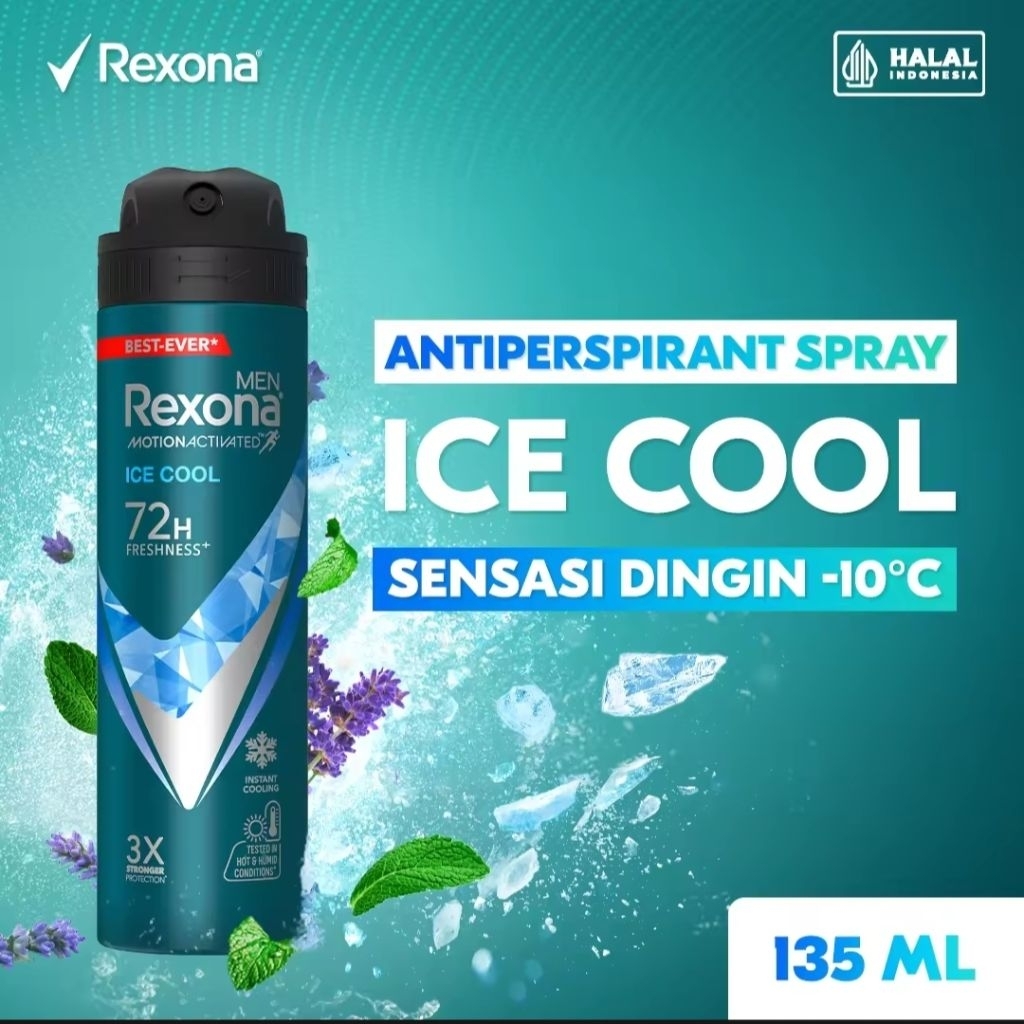 Jual Rexona Deodorant Men Spray 135 ml (Ice Cool Kemasan Baru) | Shopee Indonesia