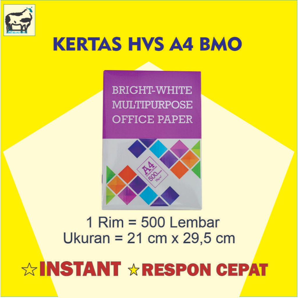 Jual Kertas HVS BMO A4 75 Gsm 1 Rim (500 Lembar) digunakan untuk cetak ...