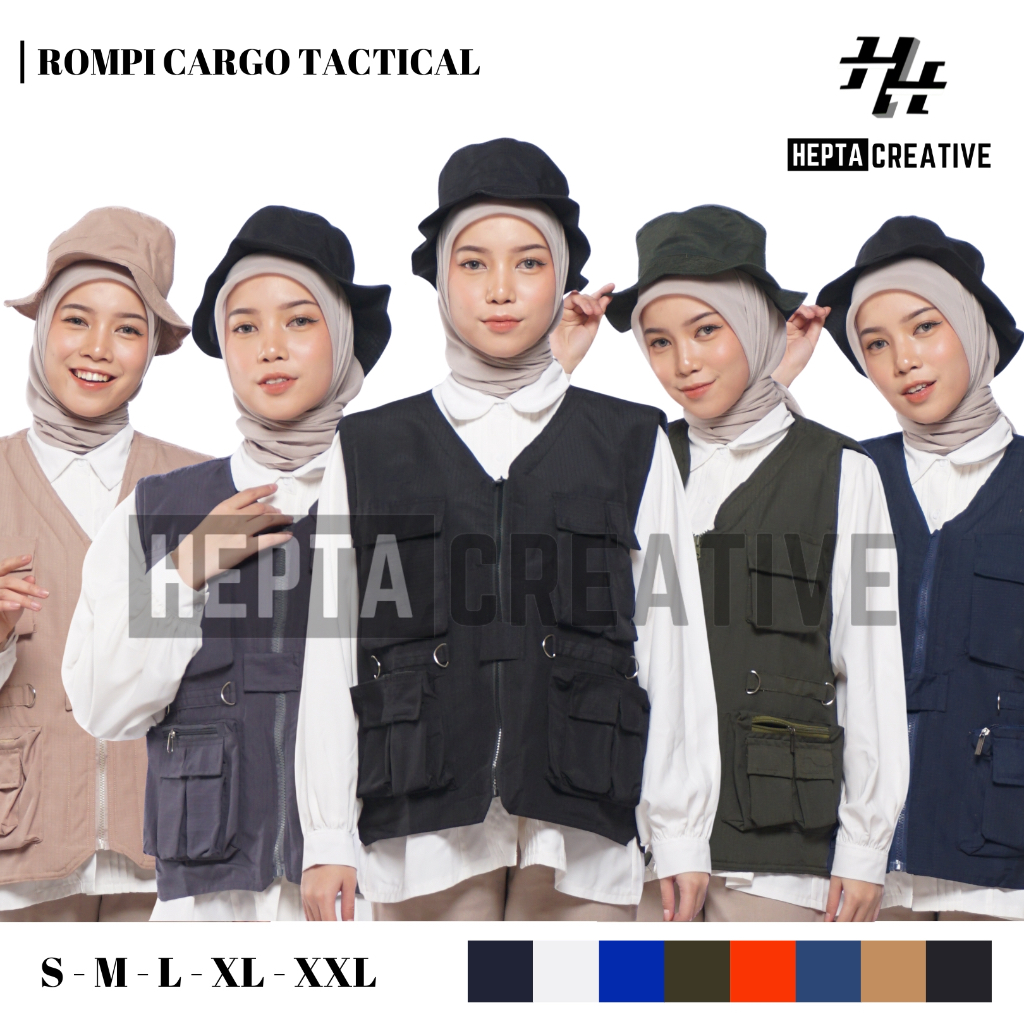 Jual HEPTA CREATIVE ROMPI CARGO WANITA MULTIFUNGSI VEST TACTICAL ...