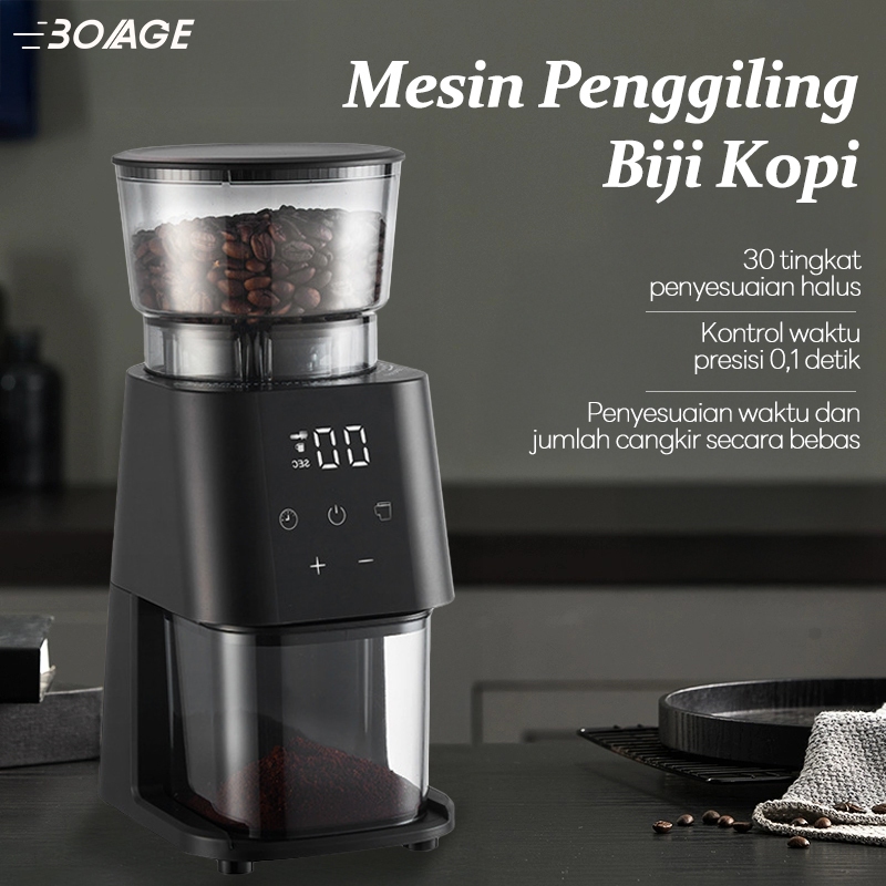 Jual 30AGE Electric Coffee Grinder Atas Gelingan Kopi Anti-Serbuk ...