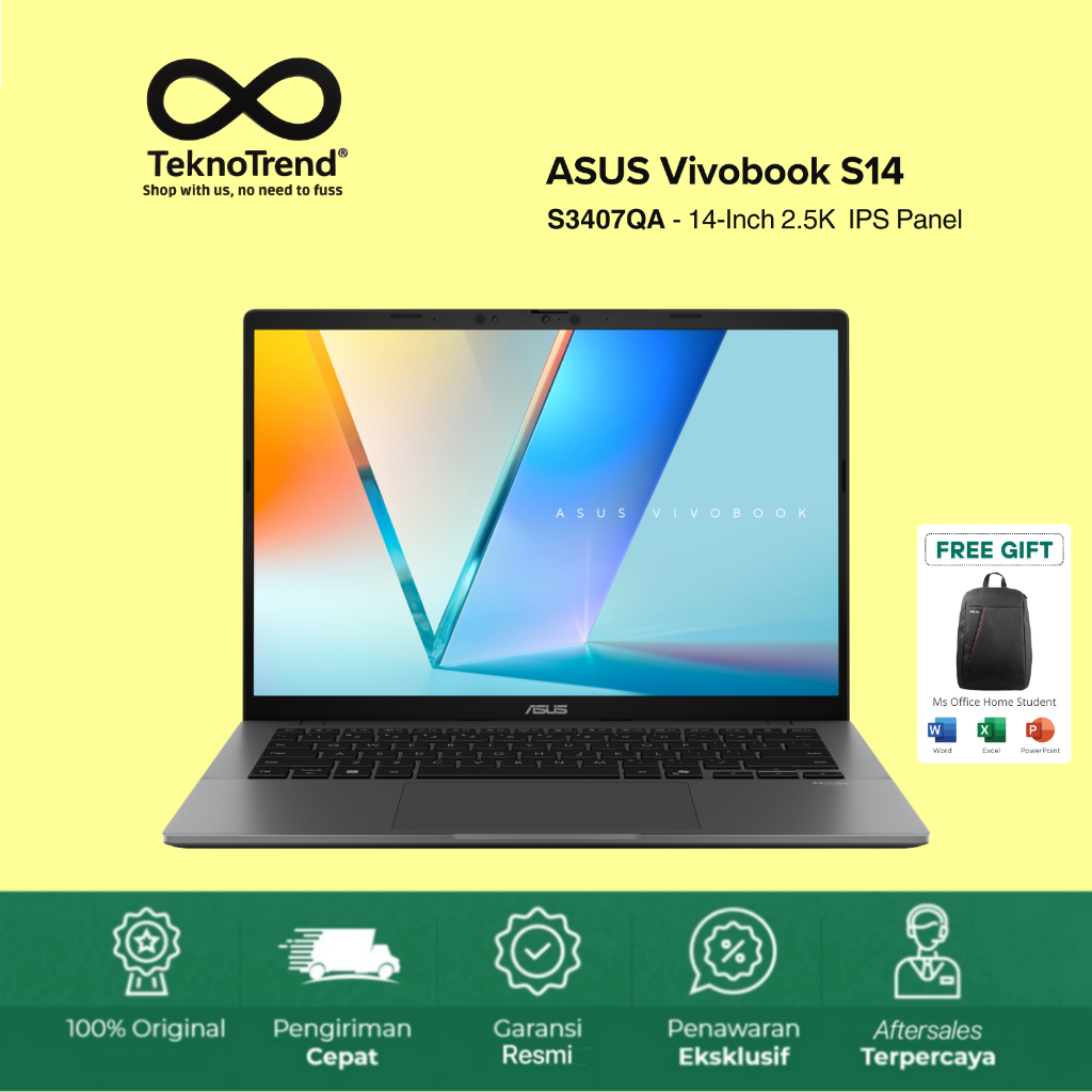 Jual ASUS Vivobook S14 S3407QA Snapdragon 16GB/512GB RTX 4050 14-inch ...