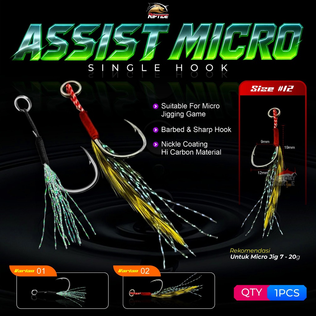 Jual MICRO ASSIST HOOK FIRELOCK MICRO SINGLE HOOK SUITABLE FOR JIG 7 ...