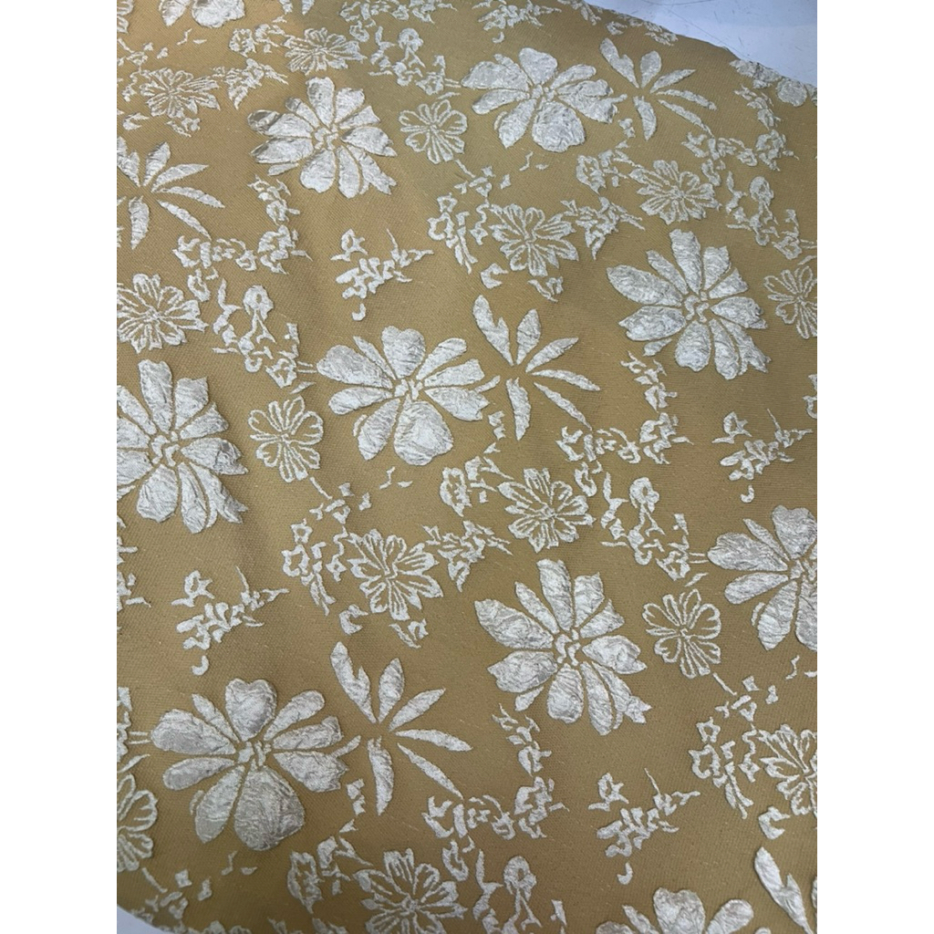 Jual Per 1/2mtr Kain Fukuro Timbul Warna Baru Motif Bunga Besar Lebar ...
