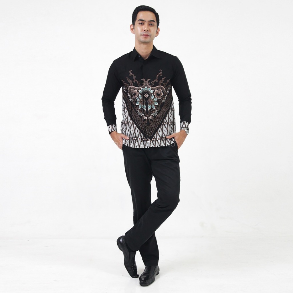 Jual INDRAWARMAN Baju Kemaja Batik Pria Lengan Panjang Slimfit Slim Fit ...