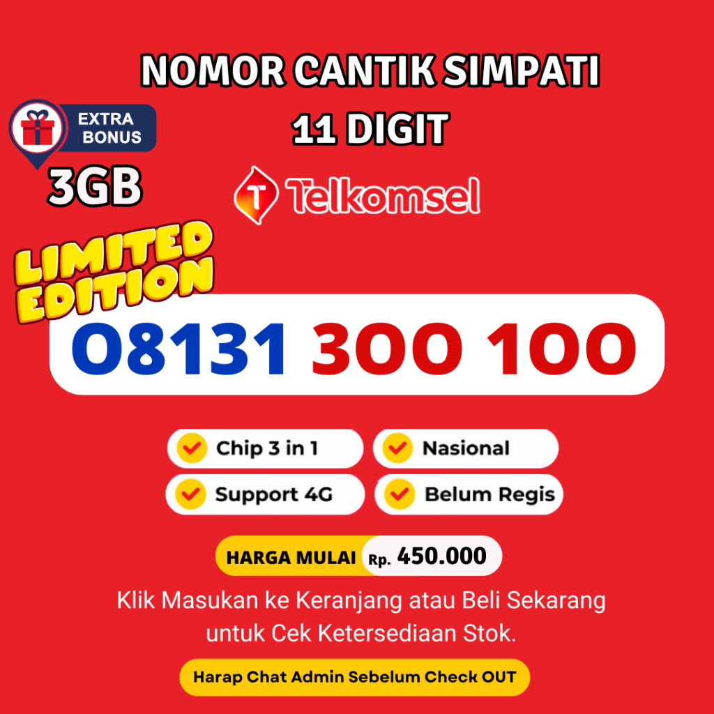 Jual Nomor Cantik Telkomsel Premium 11 Digit Murah Rapi - Nomor Cantik Simpati 11 Digit Support ...