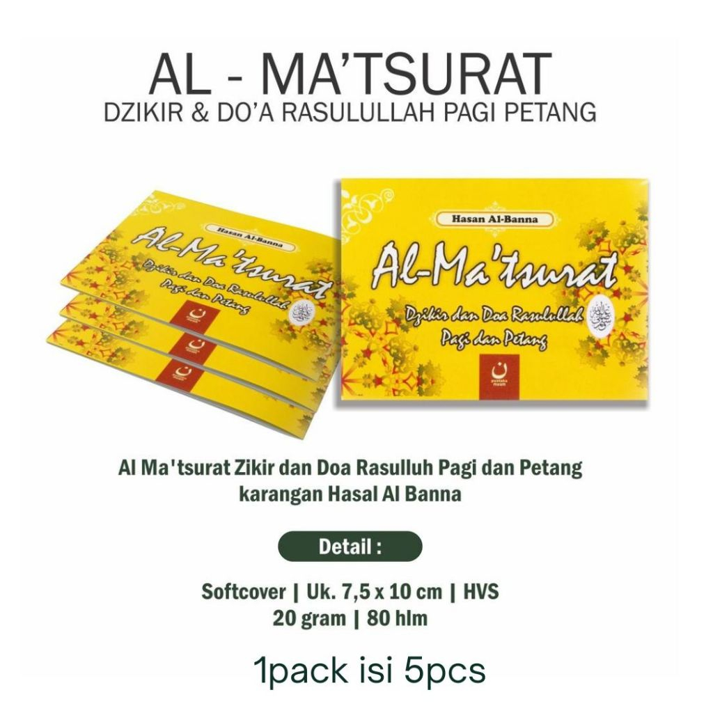 Jual Buku Dzikir Pagi Petang Mini Pustaka Nun Isi 5PCS / Buku doa dan ...