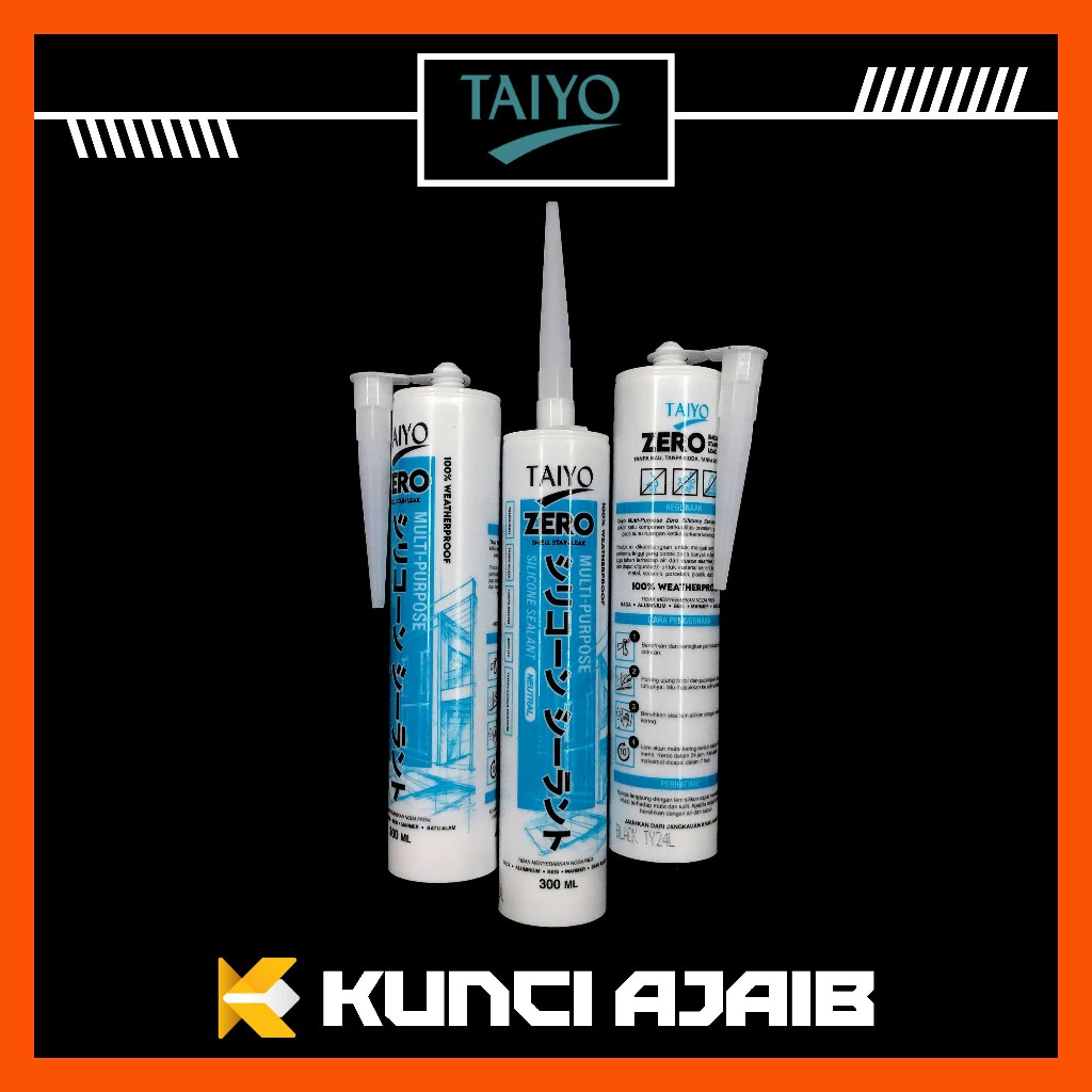 Jual TAIYO ZERO Silicone Sealant Netral Botol Lem Kaca Aquarium ...