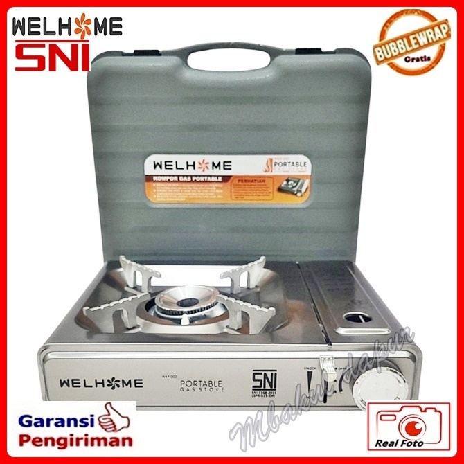 Jual Kompor Portable Kompor Camping Kompor Gas Portable Stainless Api Besar Biru SNI Wellhome ...