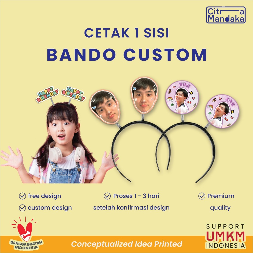 Jual Bando Tuing Tuing Custom 1 Sisi Cutting Souvenir Ulang Tahun Anak ...