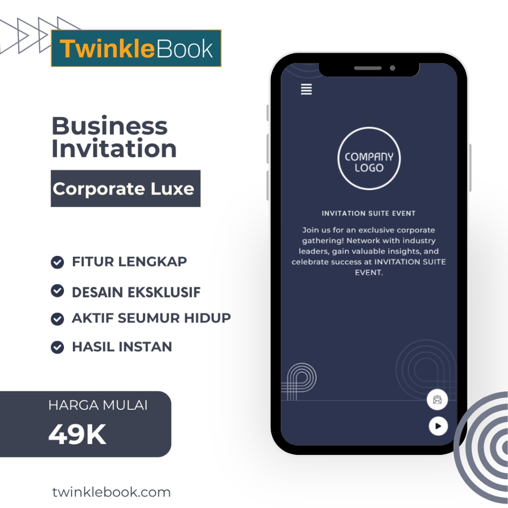 Jual Template undangan digital acara bisnis tema "Corporate Luxe ...