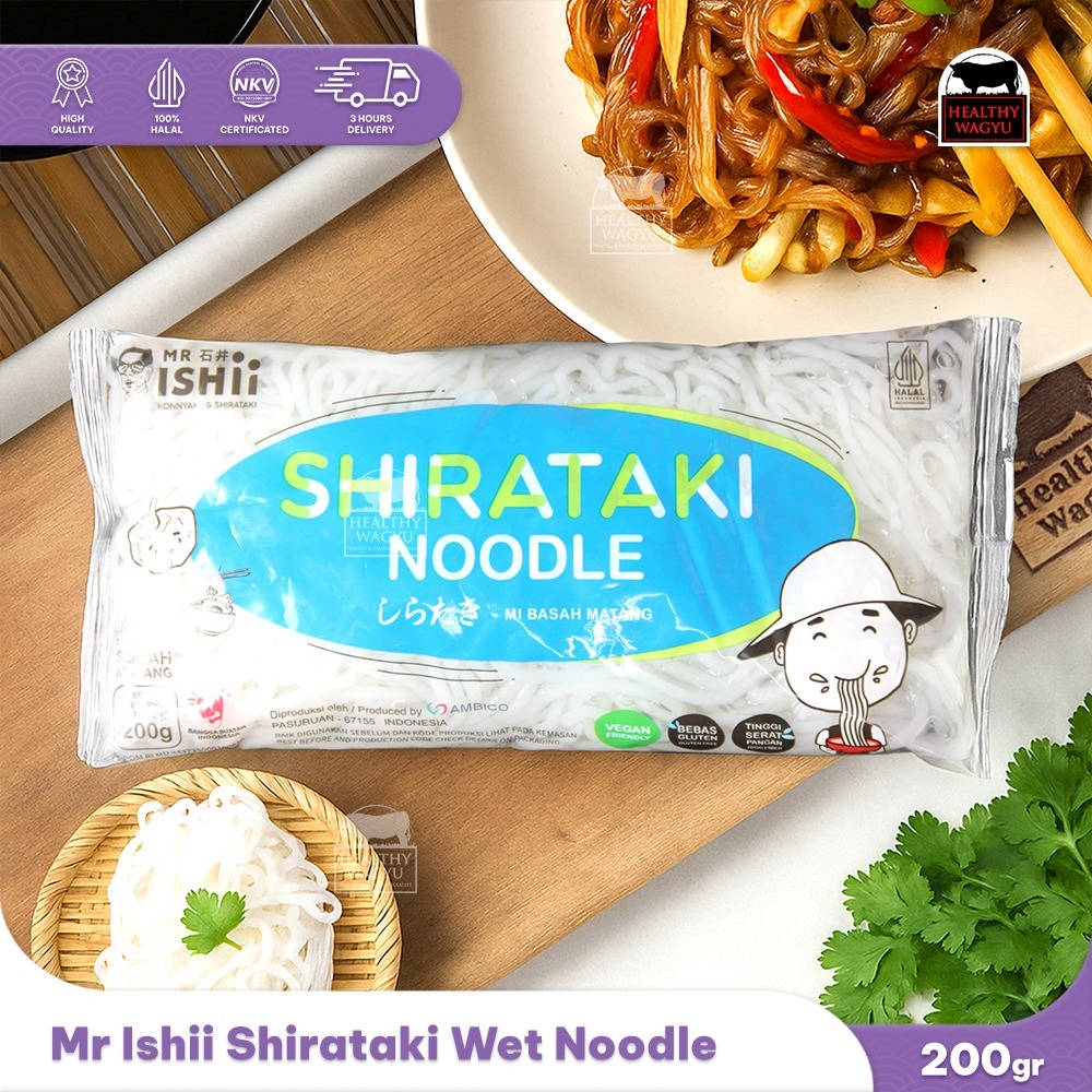 Jual Mie Shirataki Basah Wet Noodle 200gr Low Calories Healthy Wagyu ...