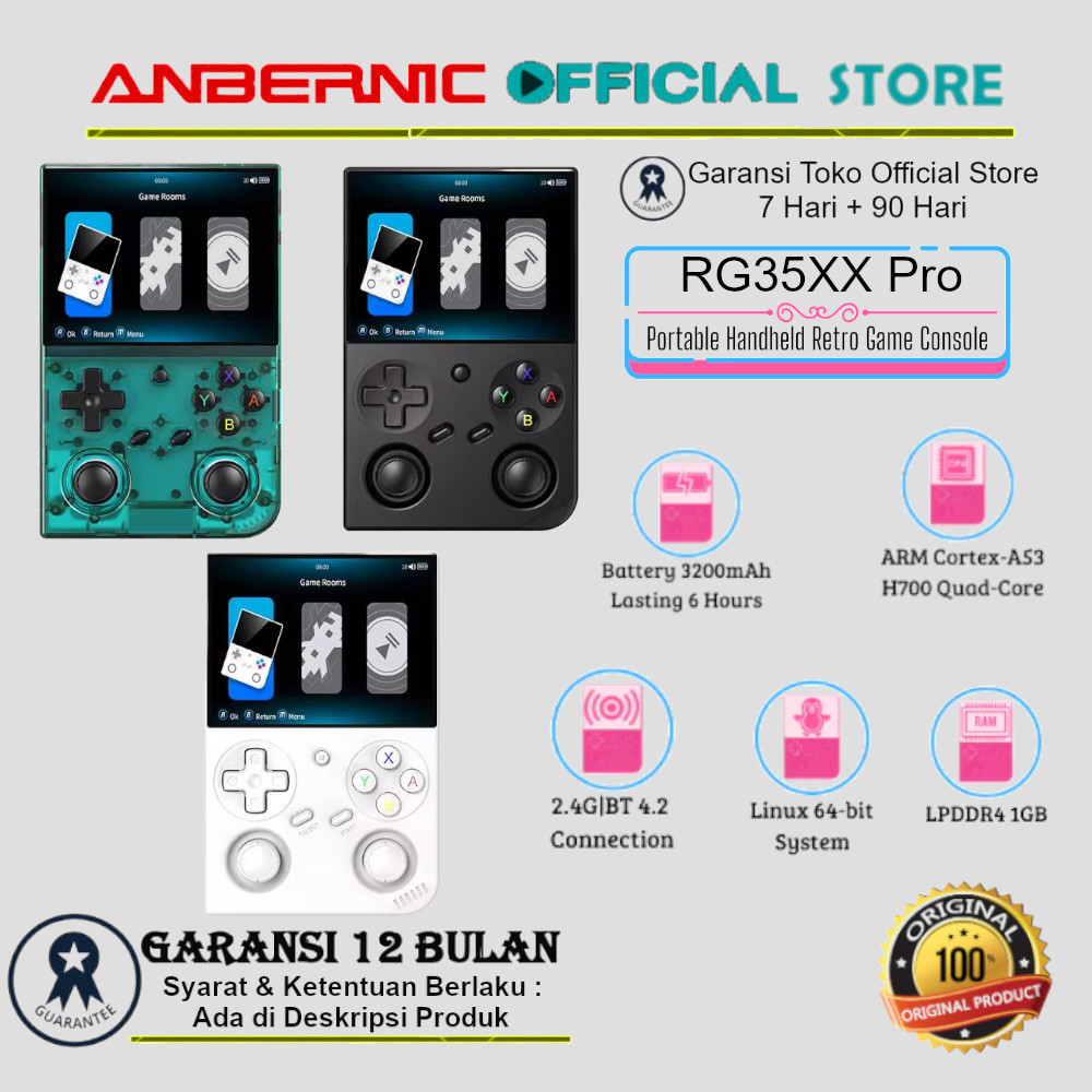 Jual ANBERNIC RG35XX Pro Handheld Retro Video Game Console Game Classic ...