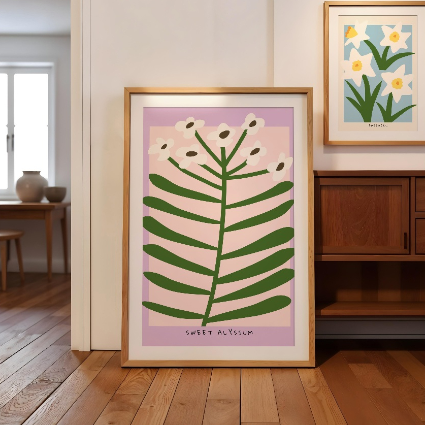 Jual Poster House Frame Poster Modern Botanical Series Premium Frame ...