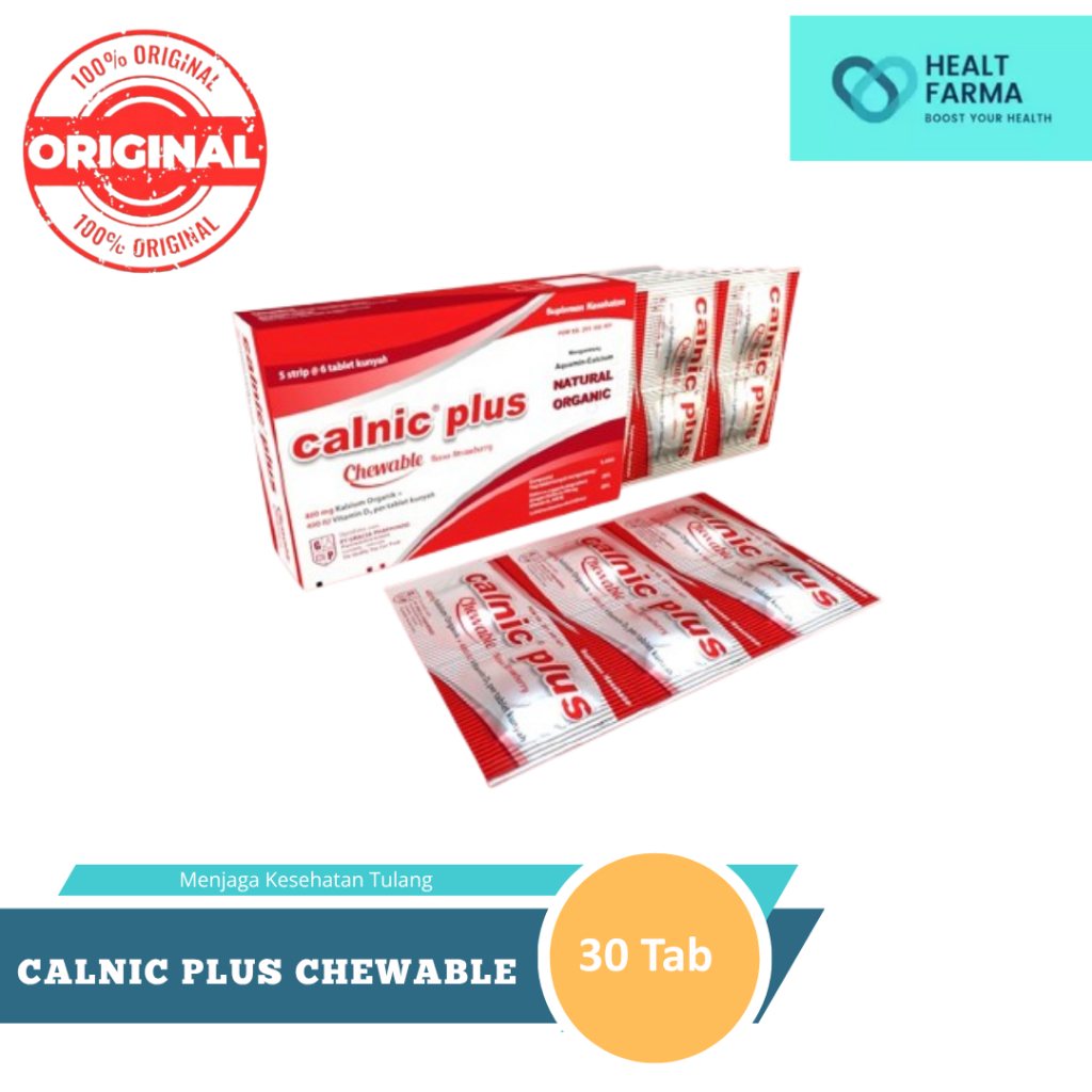 Jual CALNIC PLUS CHEWABLE TABLET RASA STRAWBERRY, Untuk Memelihara ...
