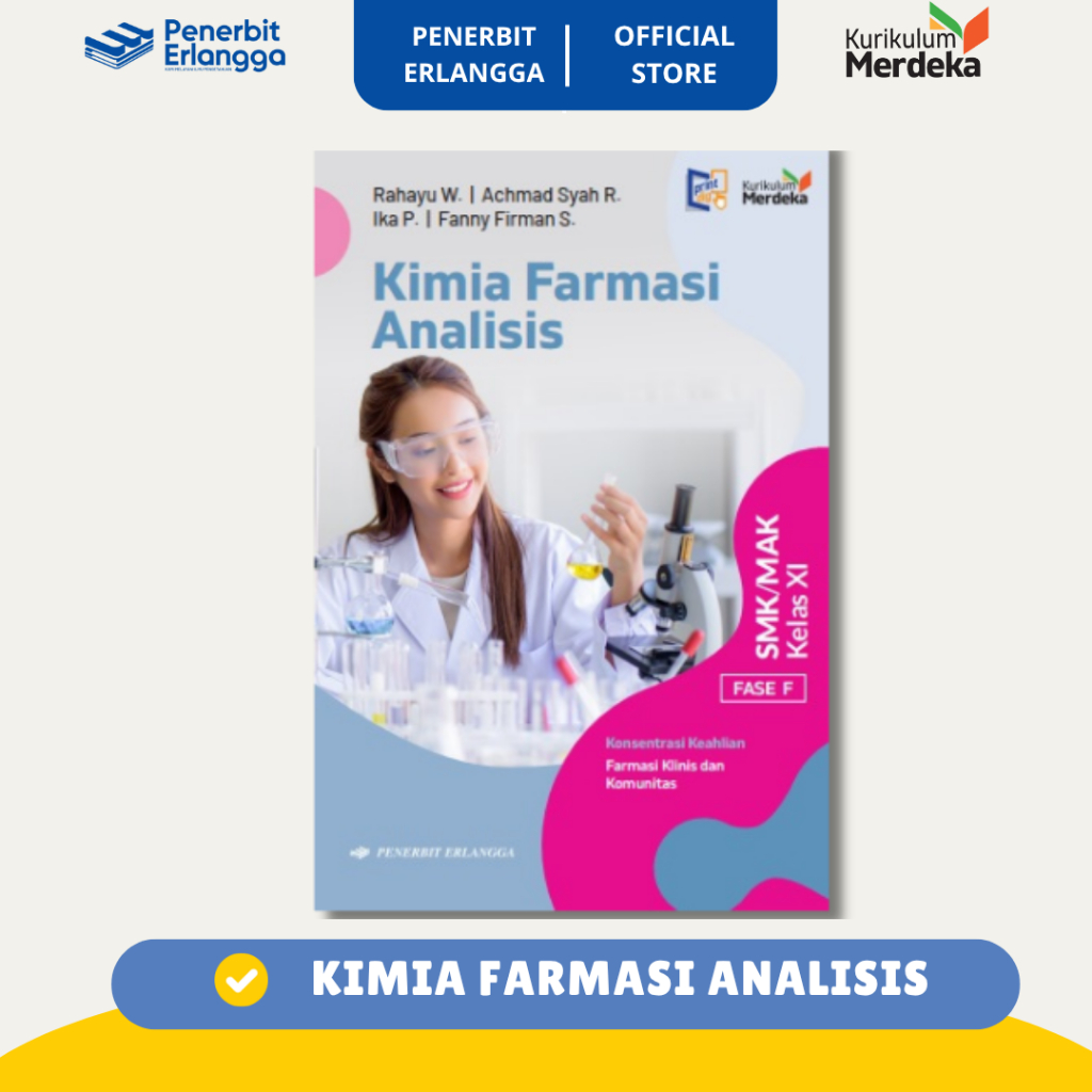 Jual [Erlangga Official] Kimia Farmasi Analisis Kk Farmasi Klinis & Komunikasi Fase F Smk/Mak ...