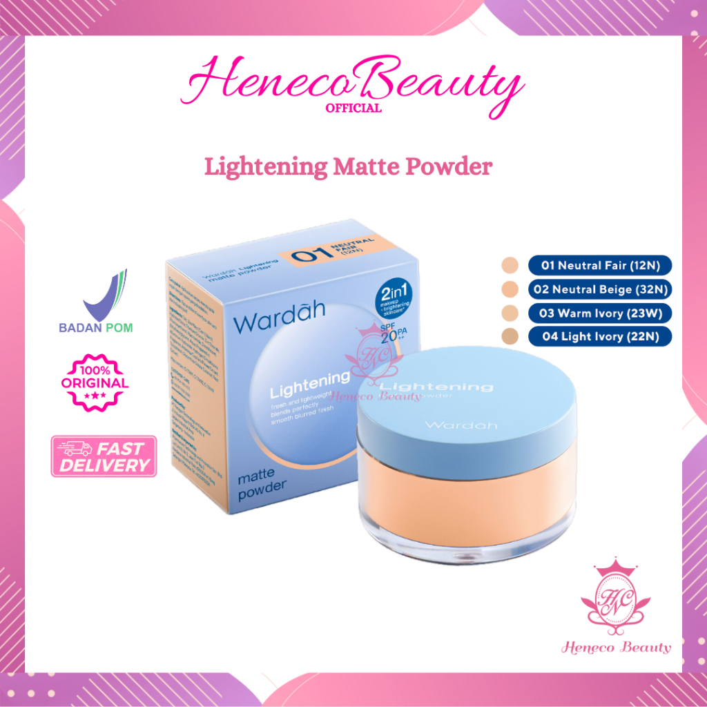 Jual WARDAH Lightening Matte Powder 20gr- Bedak Tabur /HenecoBeauty ...