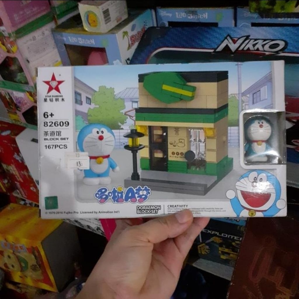 Jual LEGO Star Diamond Doraemon Block Set tea House | Shopee Indonesia