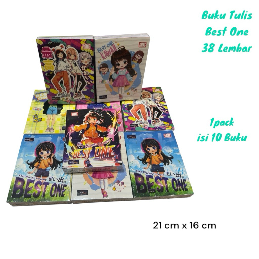Jual Buku Tulis Best One 38 Lembar 1pack isi 10 Buku Kertas Tebal dan ...