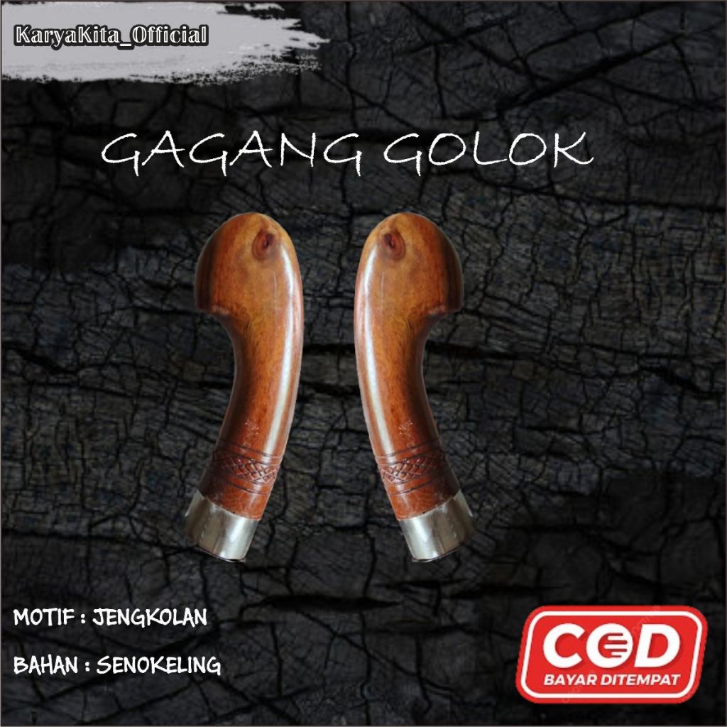Jual GAGANG GOLOK JENGKOLAN KAYU SENOKELING | Shopee Indonesia