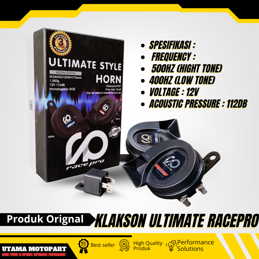 Jual KLAKSON MOTOR/MOBIL MODEL KEONG RACEPRO HORN 12V KLAKSON SUARA HALUS MODEL EROPA /12V ...