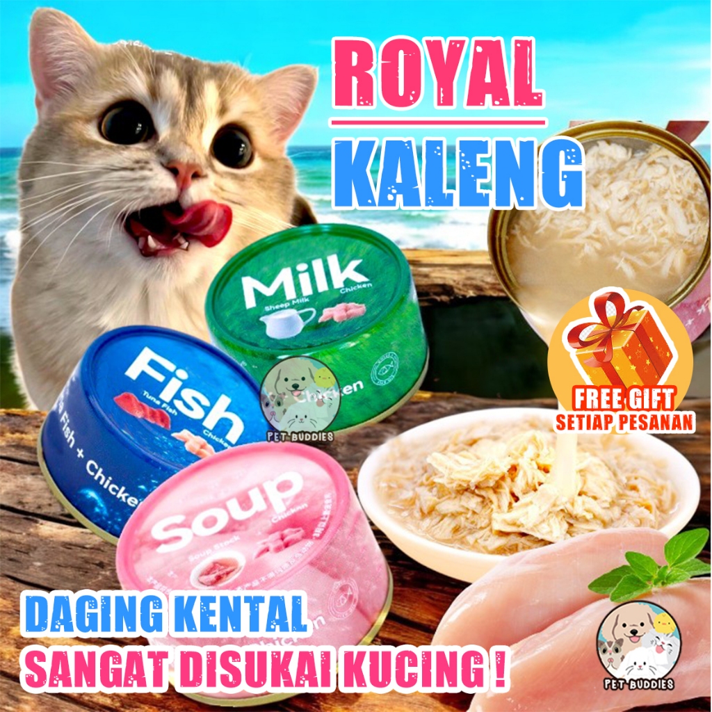 Jual Makanan Kucing Kaleng ROYAL Can 85g Snack Kucing Daging Asli Wet ...