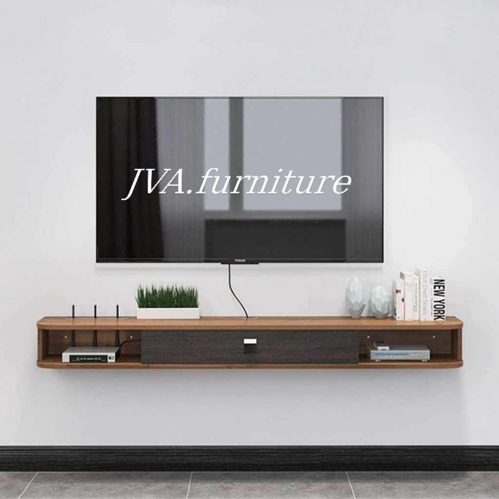 Jual meja tv gantung rak tv konsol tv gantung minimalis | Shopee Indonesia
