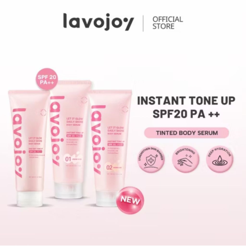 Jual {READY STOCK}Lavojoy Let It Glow Daily Shine Body Serum 180ml Tone Up Cream SPF 20 PA++ ...