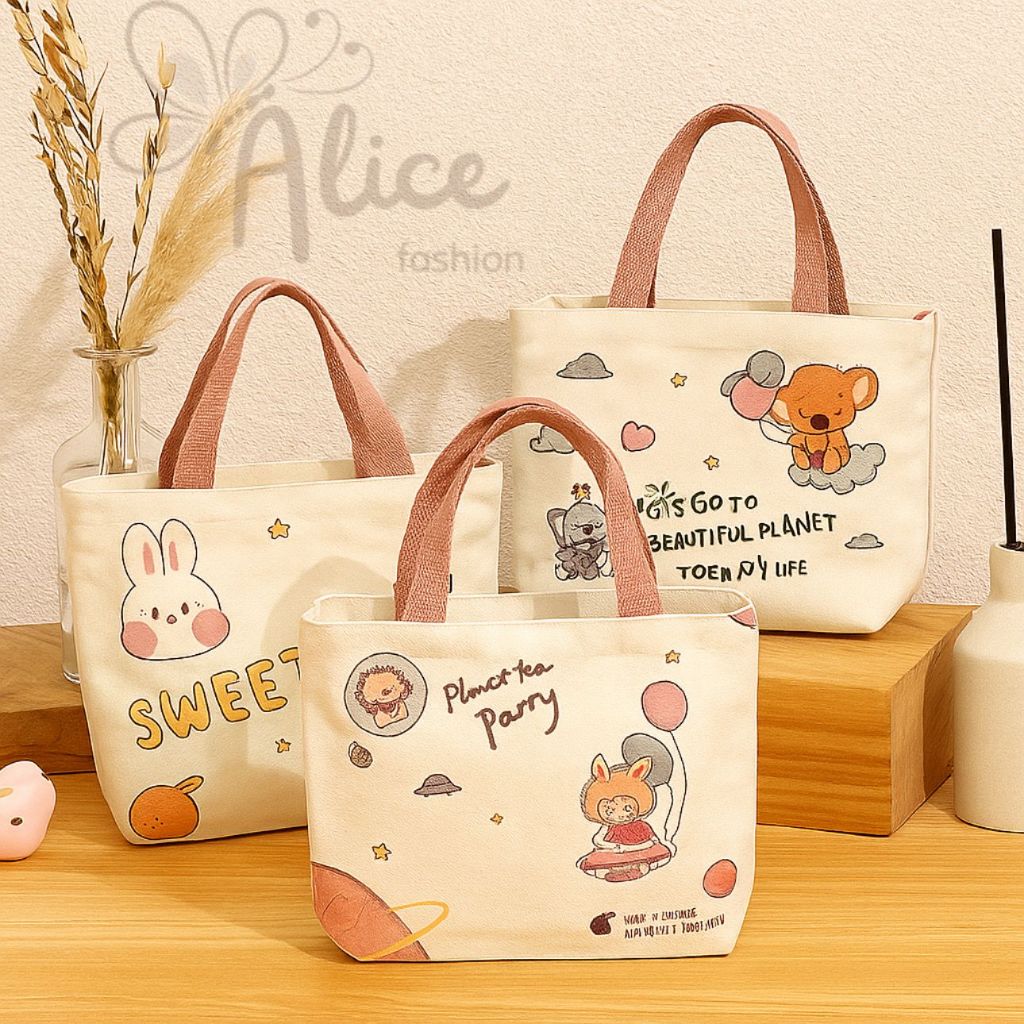 Jual Tas Tote Mini Kanvas Dinnir Milea | Shopee Indonesia