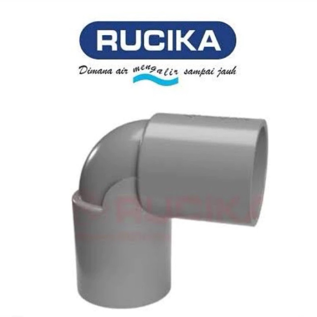 Jual Rucika Elbow 1/2 - 3/4 inch AW Knee Knie Keni Siku 90 Fitting PVC 1/2" 3/4" | Shopee Indonesia