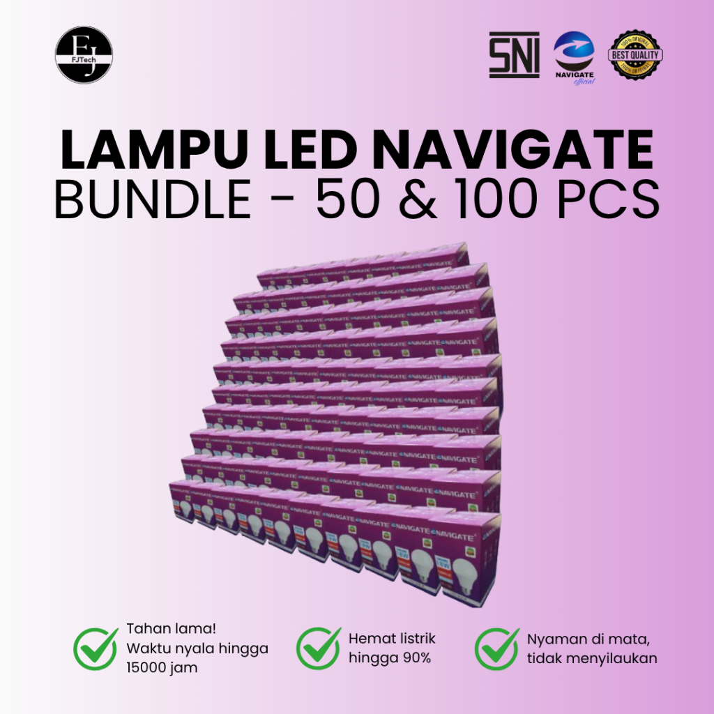 Jual NAVIGATE Lampu LED Bulb Bundle 50pcs | 5W, 7W, 10W, 12W, 15W, 18W ...