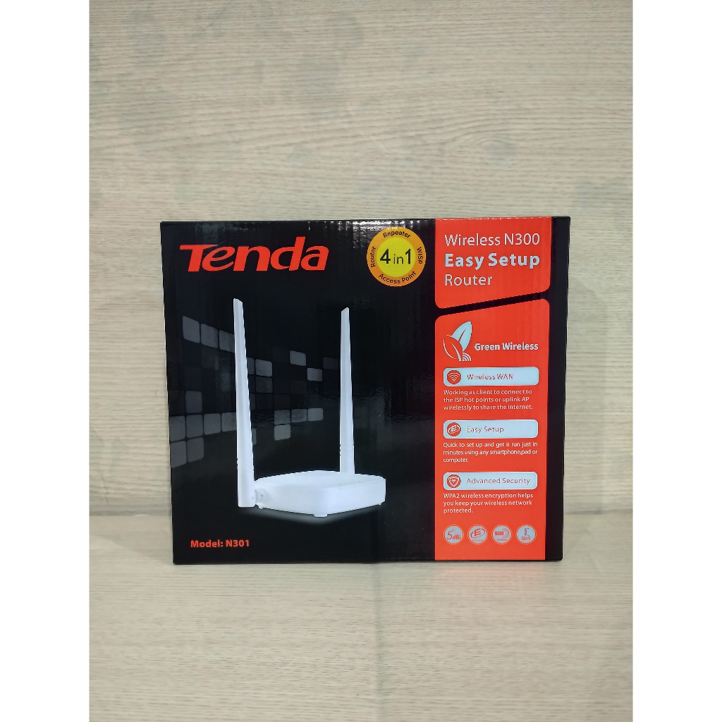 Jual TENDA N301 Router Wireless 300Mbps Easy Setup Router | Shopee ...