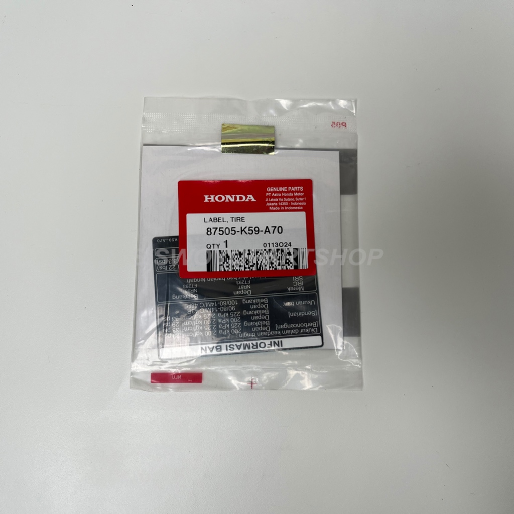 Jual Sticker Label Informasi Tekanan Angin Ban Label Tyre Tire Vario ...