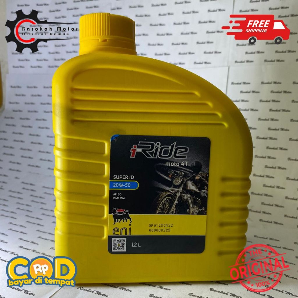 Jual OLI ENI I-RIDE MOTO 4T SUPER ID 20W-50 (1,2 LITER) | Shopee Indonesia