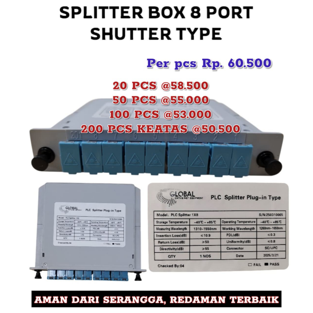 Jual SPLITER BOX UPC 8 PORT SHUTTER TYPE | Shopee Indonesia