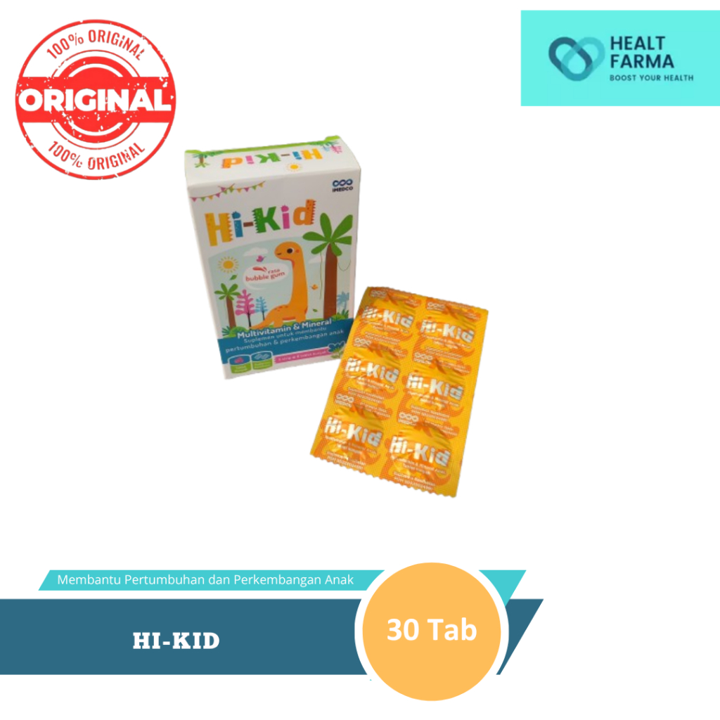 Jual HI-KID TABLET MULTIVITAMIN DAN MINERAL | Shopee Indonesia