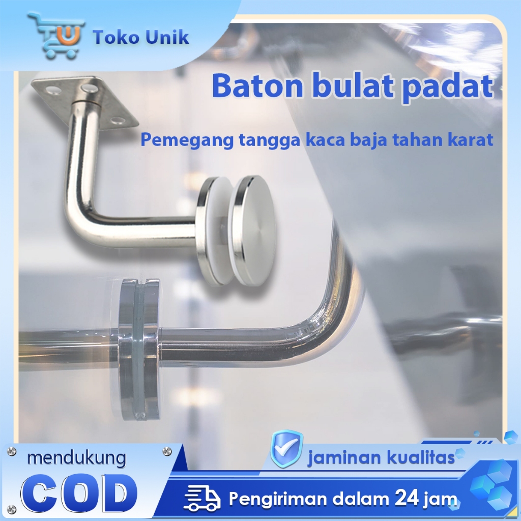 Jual Bracket Handrail Penyangga Handrail Tangga Stainless Glass Bracket ...