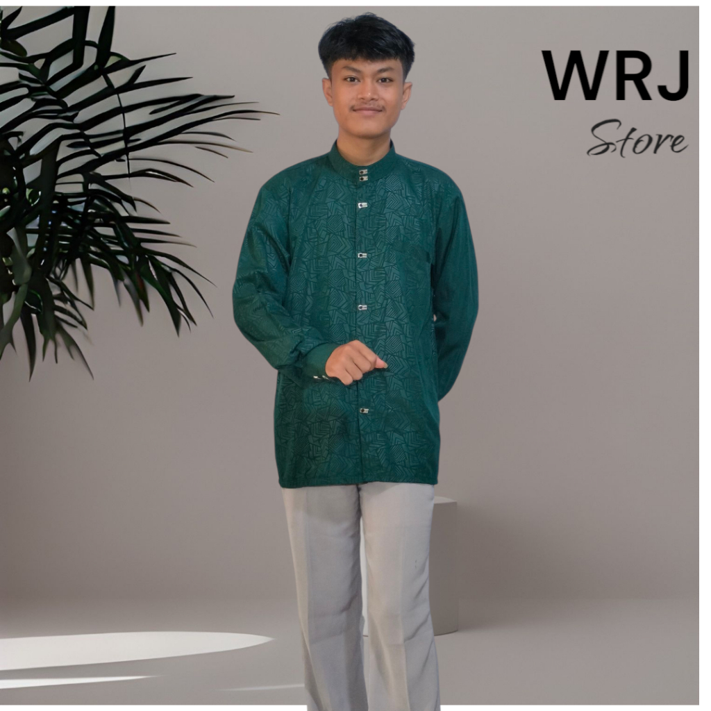 Jual Baju Koko sultan Emboss kemeja koko Original Lengan Panjang Model ...