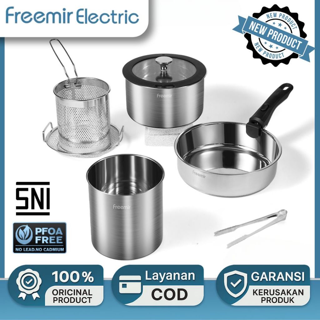 Jual [NEW 2025] freemir Set 7 Pcs Panci Penggorengan Set Masak ...