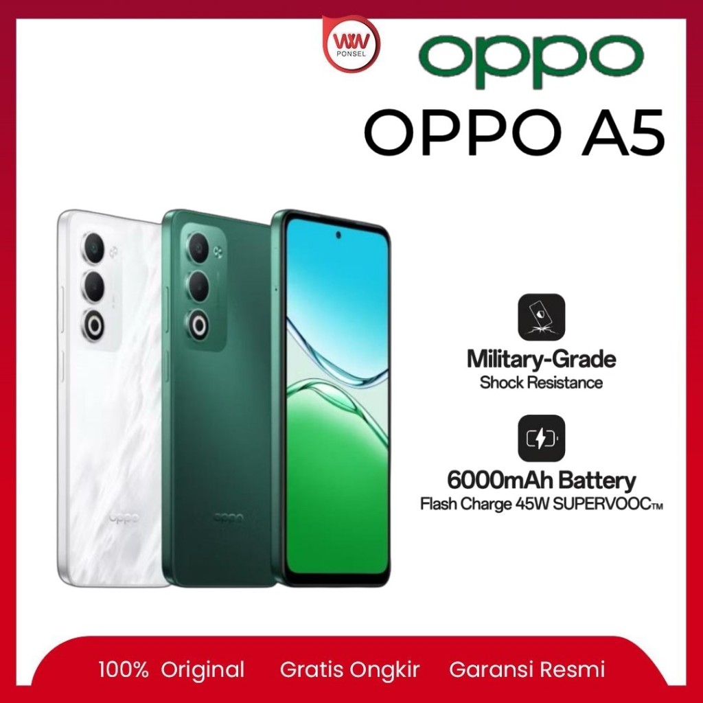 Jual Hp Oppo A5 2025 Ram 8GB Internal 128GB Garansi Resmi | Shopee Indonesia