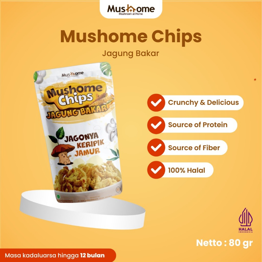 Jual Mushome Keripik Jamur Rasa Jagung Bakar 80gr | Kaya serat & Sumber ...